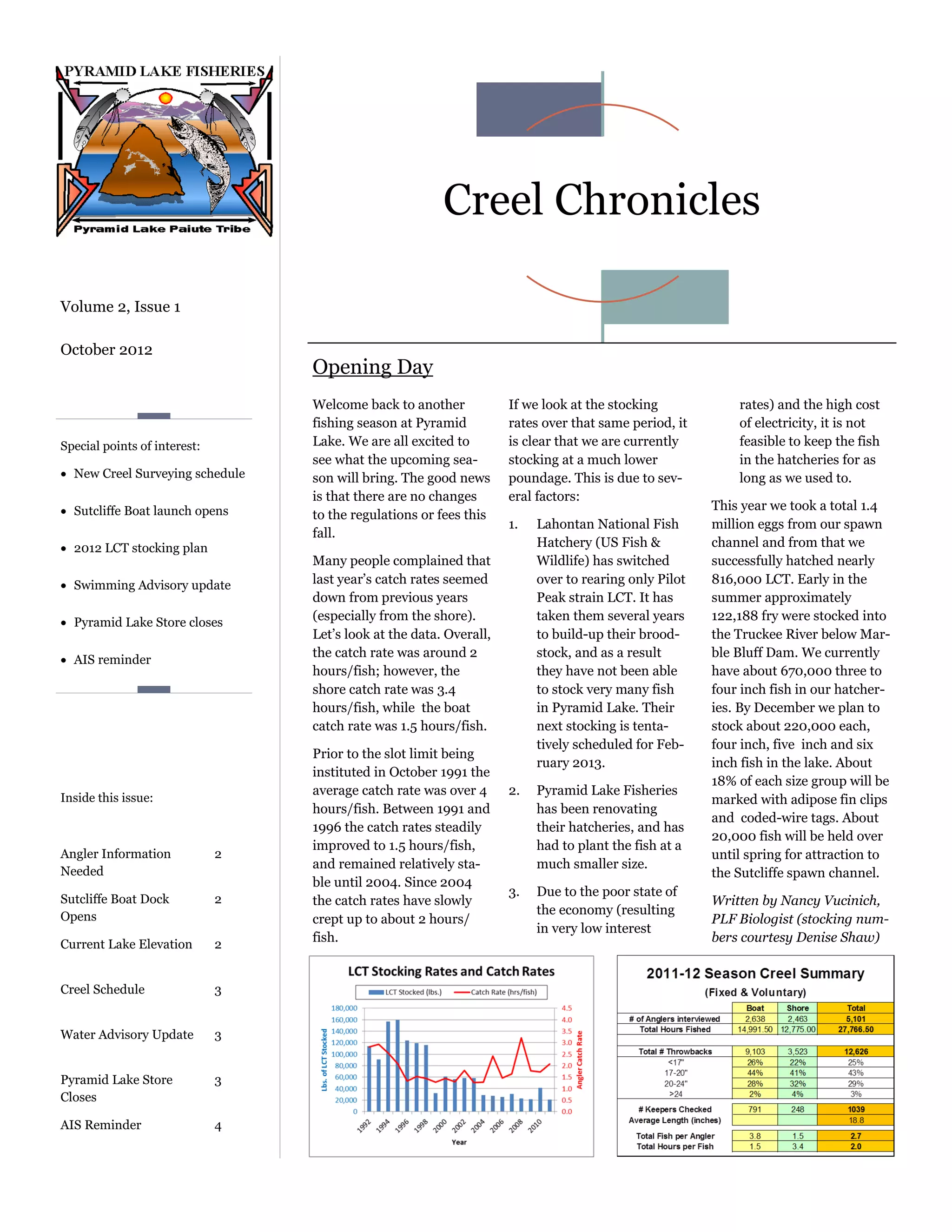 Creel chronicles oct 2012 | PDF | Zoos & Aquariums | Attractions