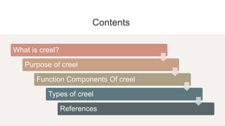 creel presentation | PPTX