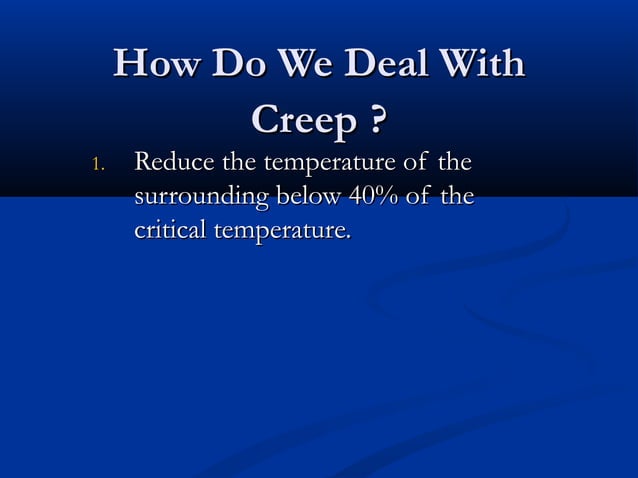 Introduction of creep | PPT