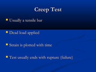 Introduction of creep | PPT | Geology | Science