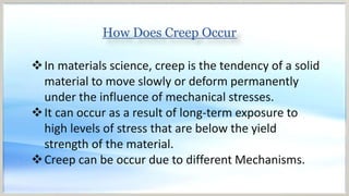 Creep rahul dhibar | PPTX | Geology | Science