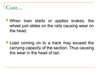 creep and wear of rail in the head and end.ppt