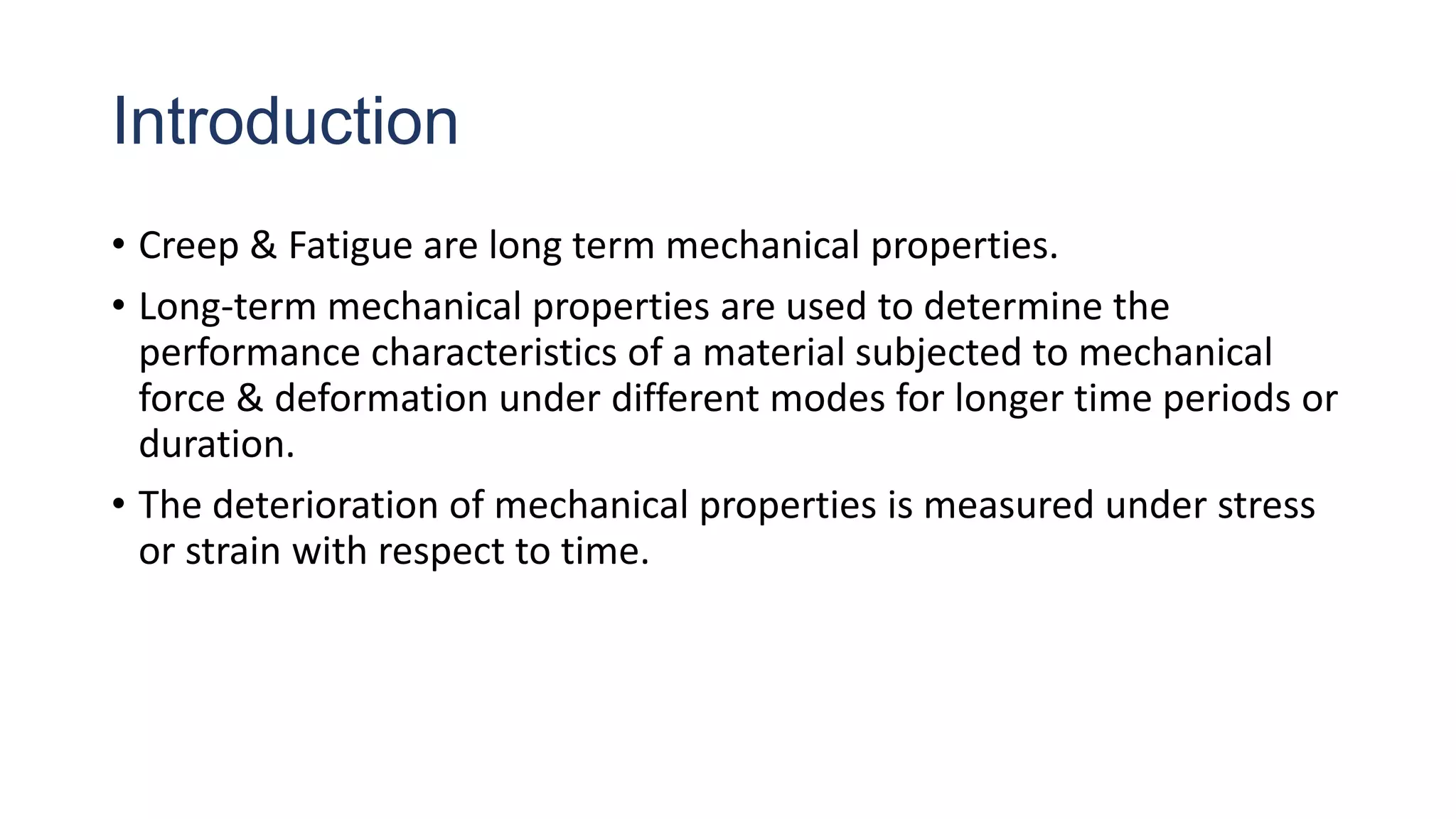 Creep & fatigue | PPTX