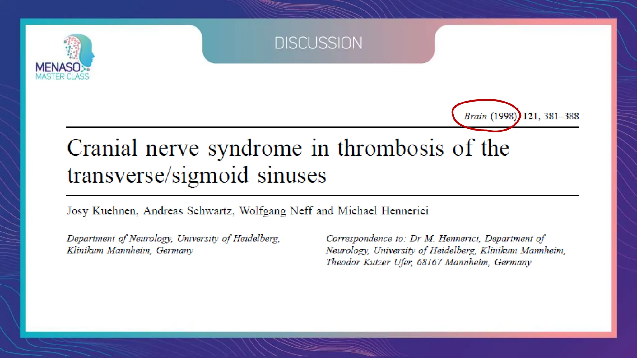 Creeping Stroke - Venous thrombosis presenting with pc-stroke.pptx