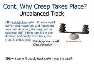 06 Creep of Rails (Railway Engineering Lectures هندسة السكك الحديدية ...