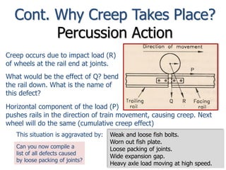 06 Creep of Rails (Railway Engineering Lectures هندسة السكك الحديدية ...