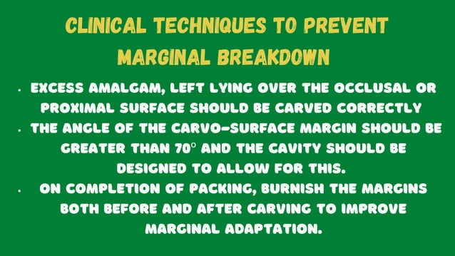 Amalgam Creeps and Marginal Breakdown | PDF | Dental Health | Diseases ...