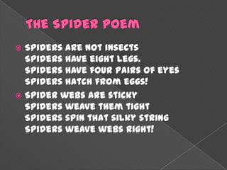 Creepy crawly spiders | PPT