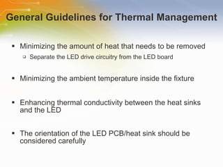 Thermal Management for XP and MX XLAMP LEDs | PPT