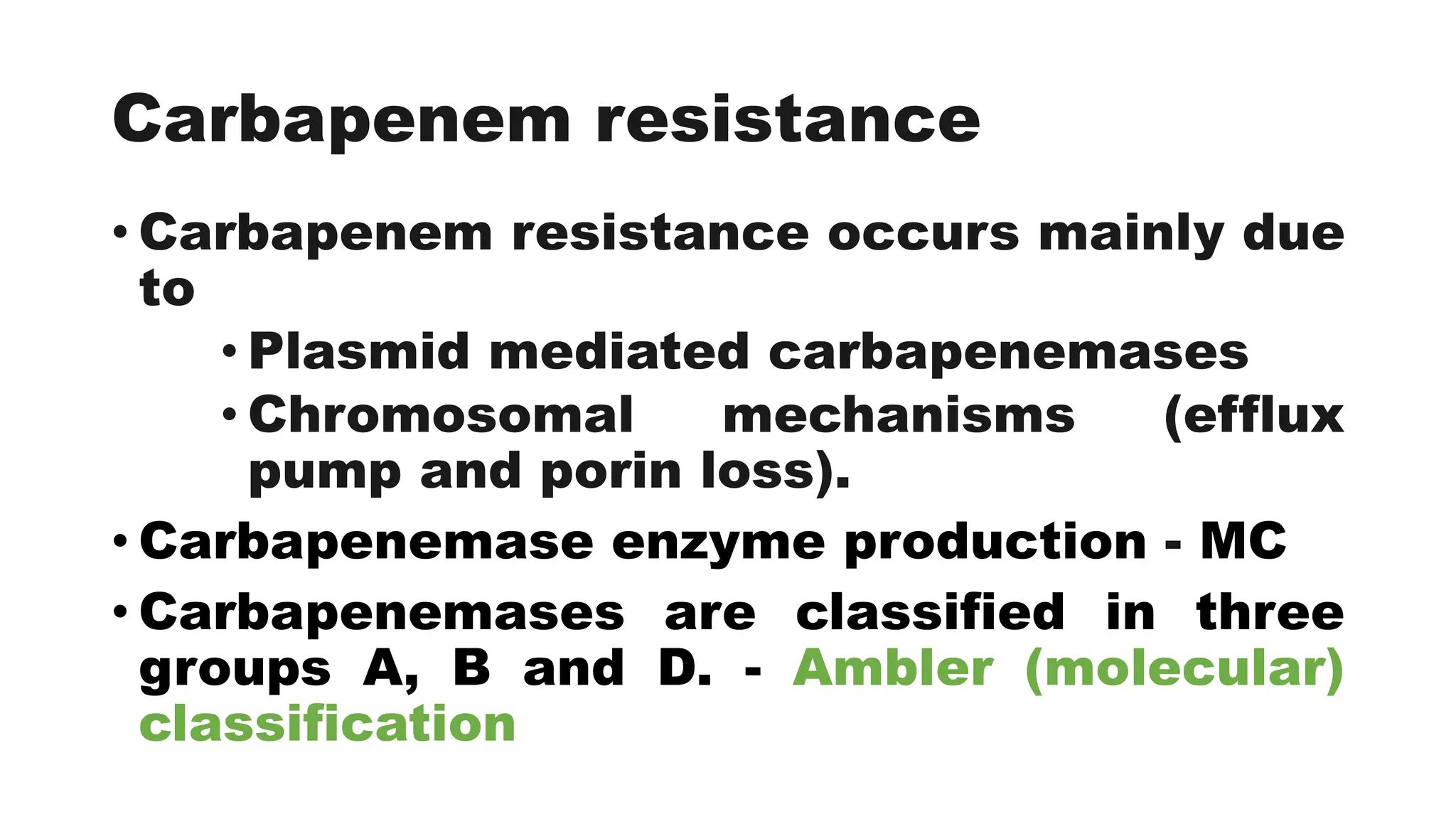 Carbapenem resistance entrobacteriaceae - ISCCM | PPTX