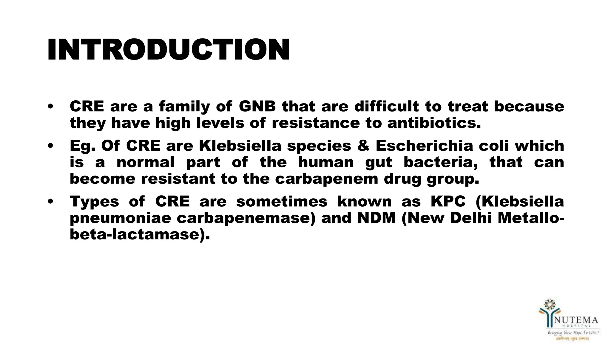 Carbapenem resistance entrobacteriaceae - ISCCM | PPTX