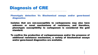 Carbapenem resistance entrobacteriaceae - ISCCM | PPTX