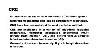Carbapenem resistance entrobacteriaceae - ISCCM | PPTX