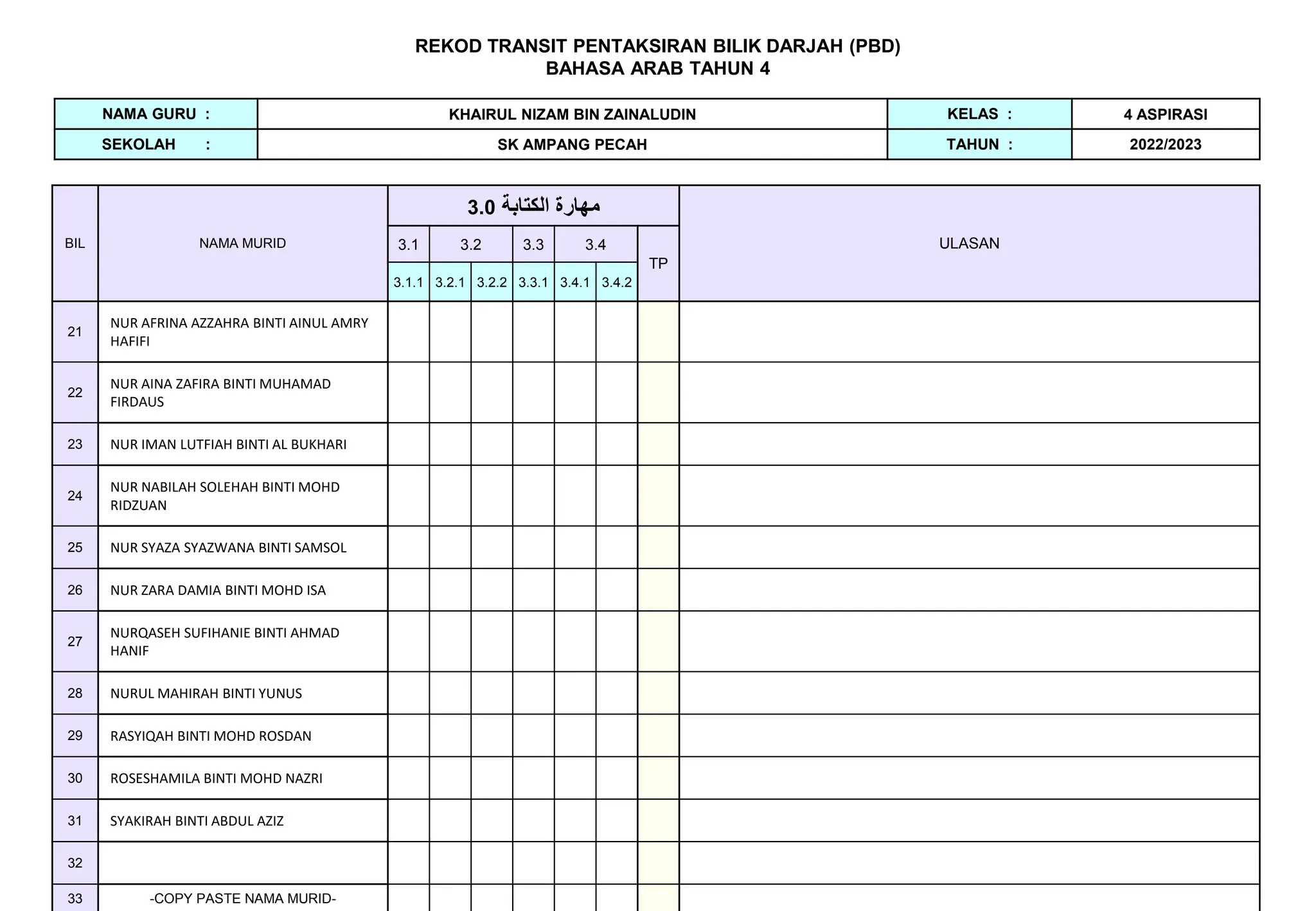 CREKOD TRANSIT PBD BAHASA ARAB TAHUN 4.pptx