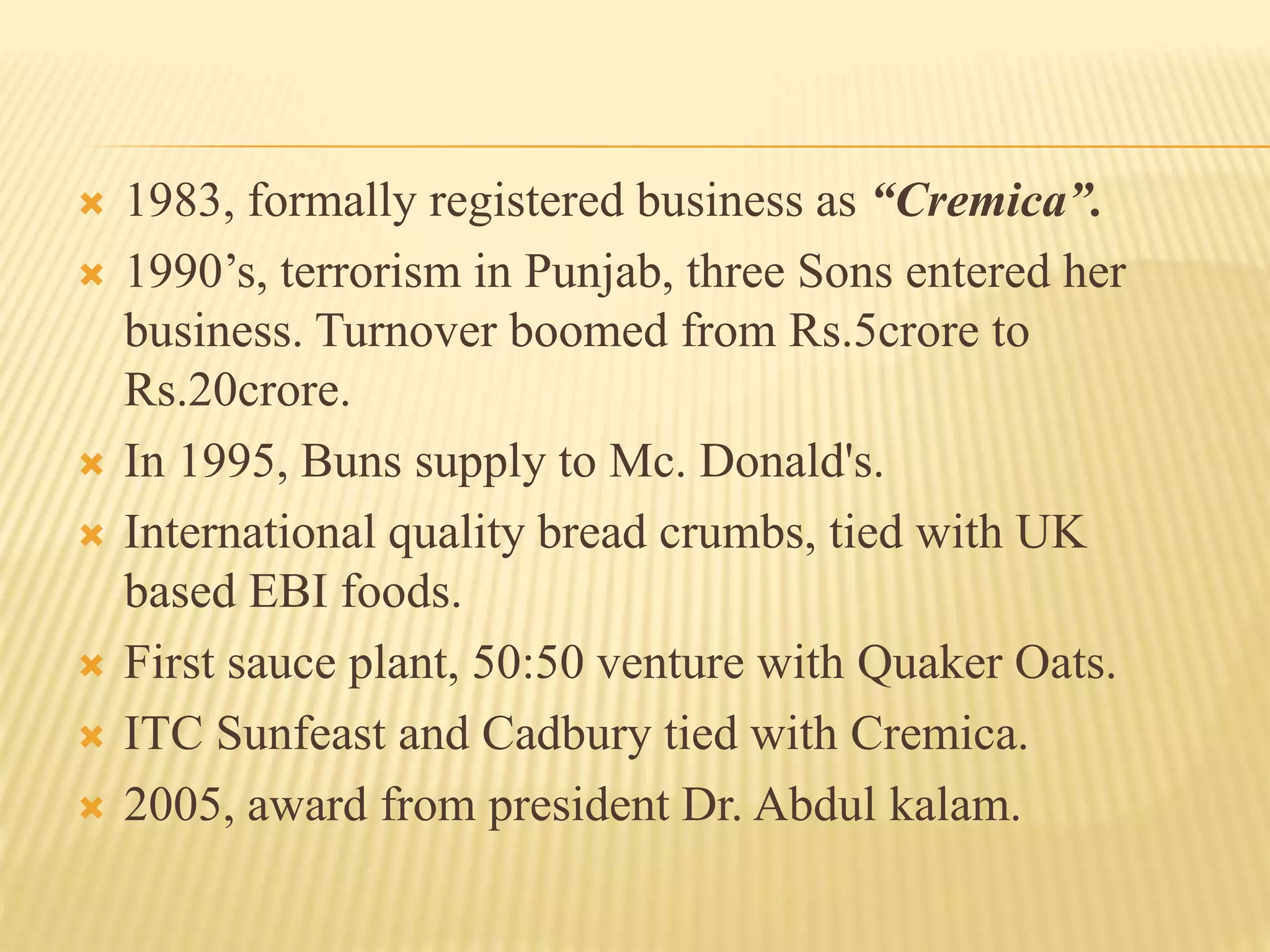 Cremica slides | PPTX