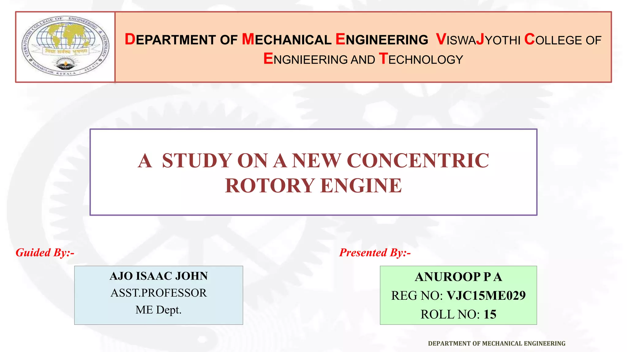 SARM Engine - A new concept of Concentric Rotary Engines | PPT