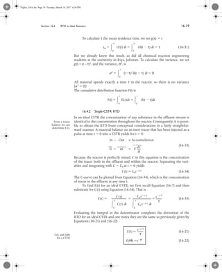 Understanding Residence Time Distributions in Chemical Reactors ...