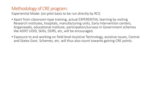 CRE Norms and Guidelines.pptx | Resume Writing and Advice | Job Search