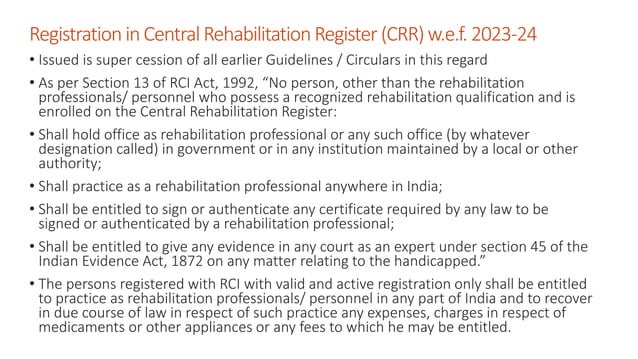 CRE Norms and Guidelines.pptx | Resume Writing and Advice | Job Search