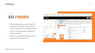 CREODIAS: Cloud for Eath Obseration Data Processing | PPT