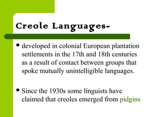 Creole Language