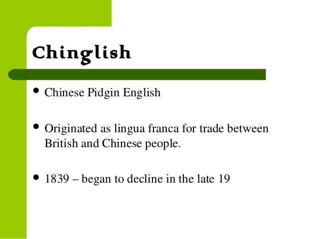 Creole and Pidgin Languages. General Characteristics