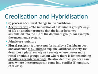 Creolisation and Hybridisation for Caribbean Studies | PPT