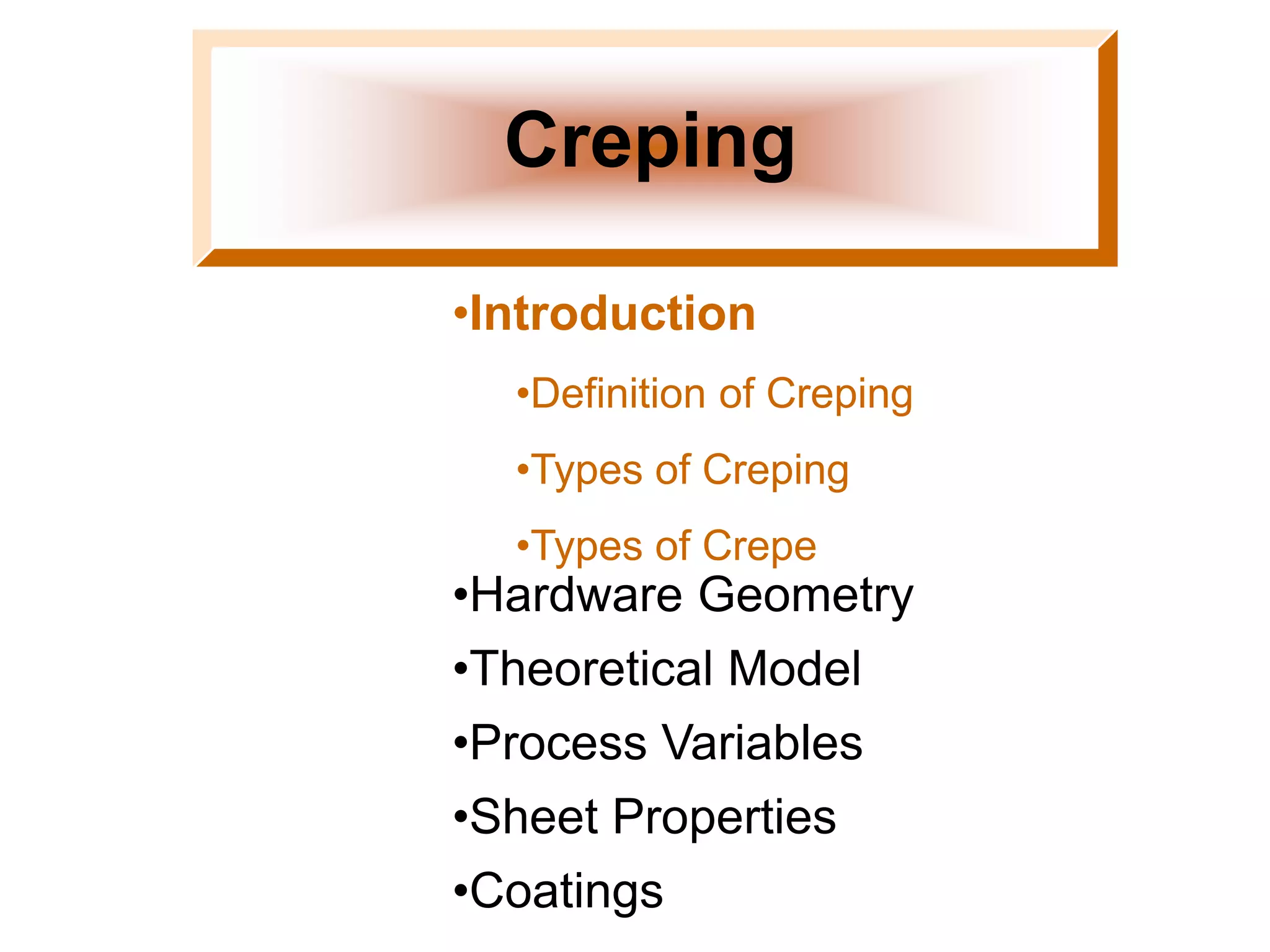 Creping. Tissue machine creping | PDF