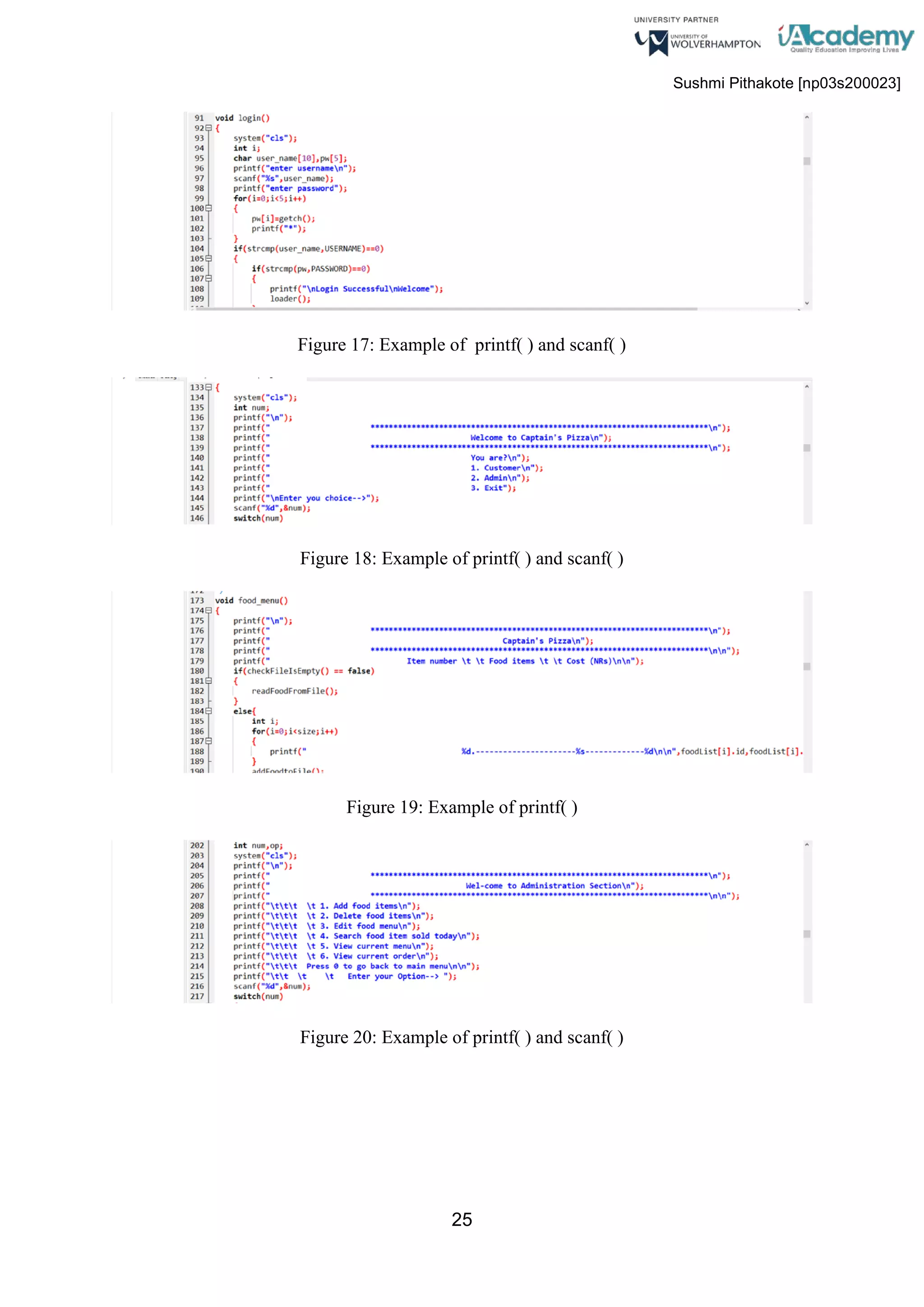 Food Order Management System using C | PDF