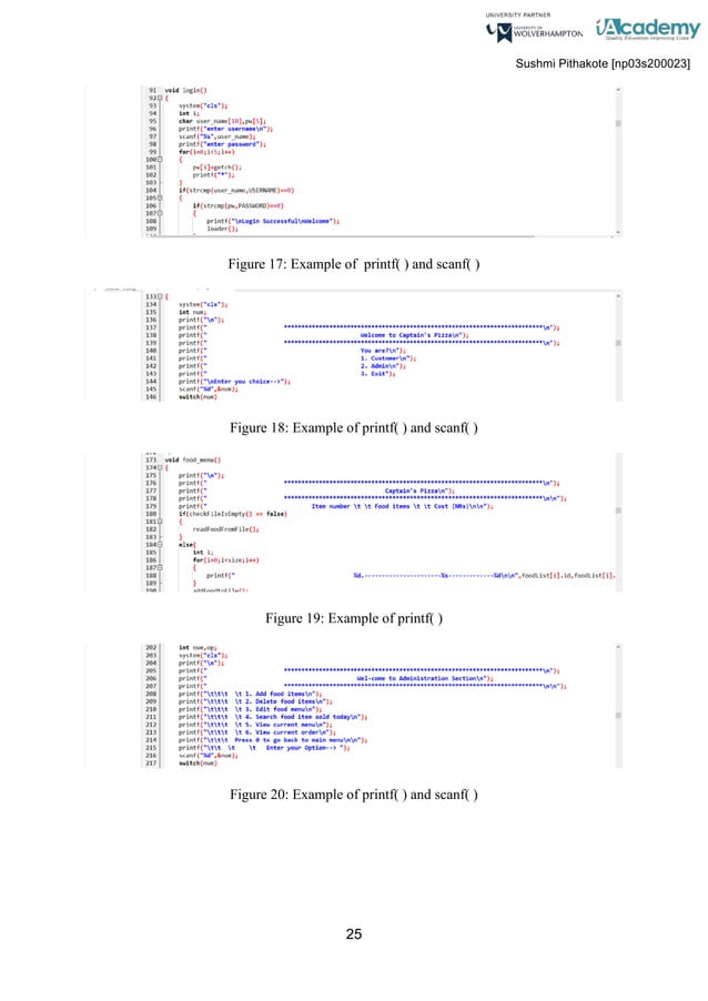 Food Order Management System using C | PDF