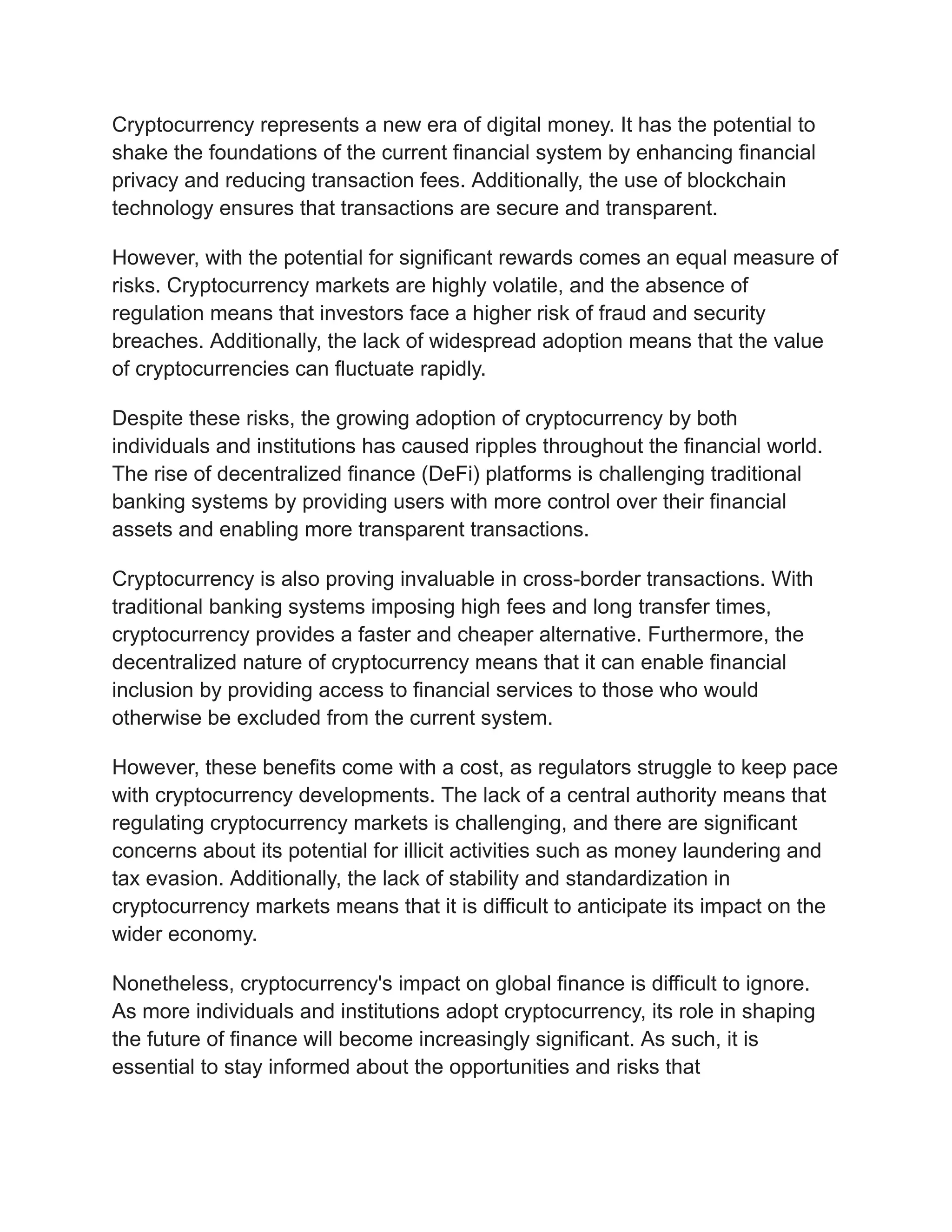 What is Cryptocurrency? | PDF