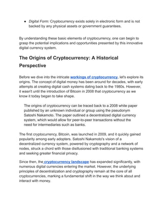 What is Cryptocurrency? | PDF
