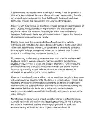 What is Cryptocurrency? | PDF