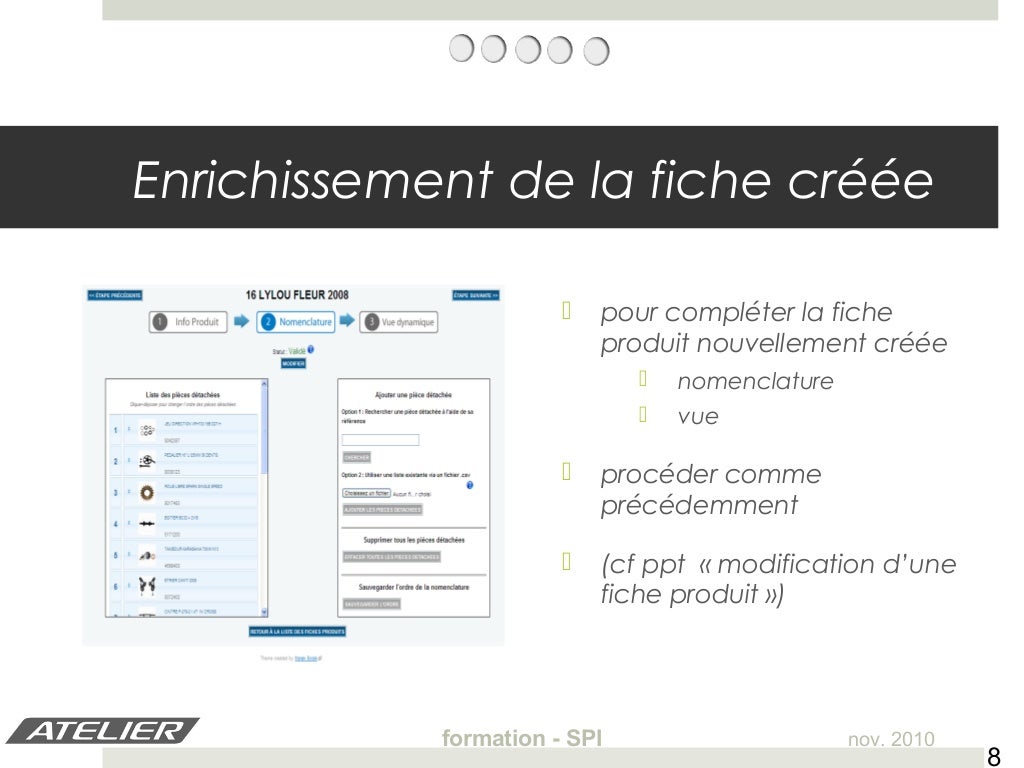 Créer une fiche produit