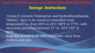 Cresar-H (Generic Telmisartan and Hydrochlorothiazide Tablets) | PDF