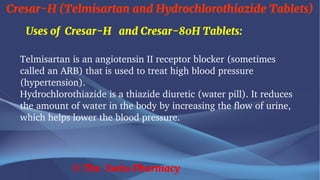 Cresar-H (Generic Telmisartan and Hydrochlorothiazide Tablets) | PDF