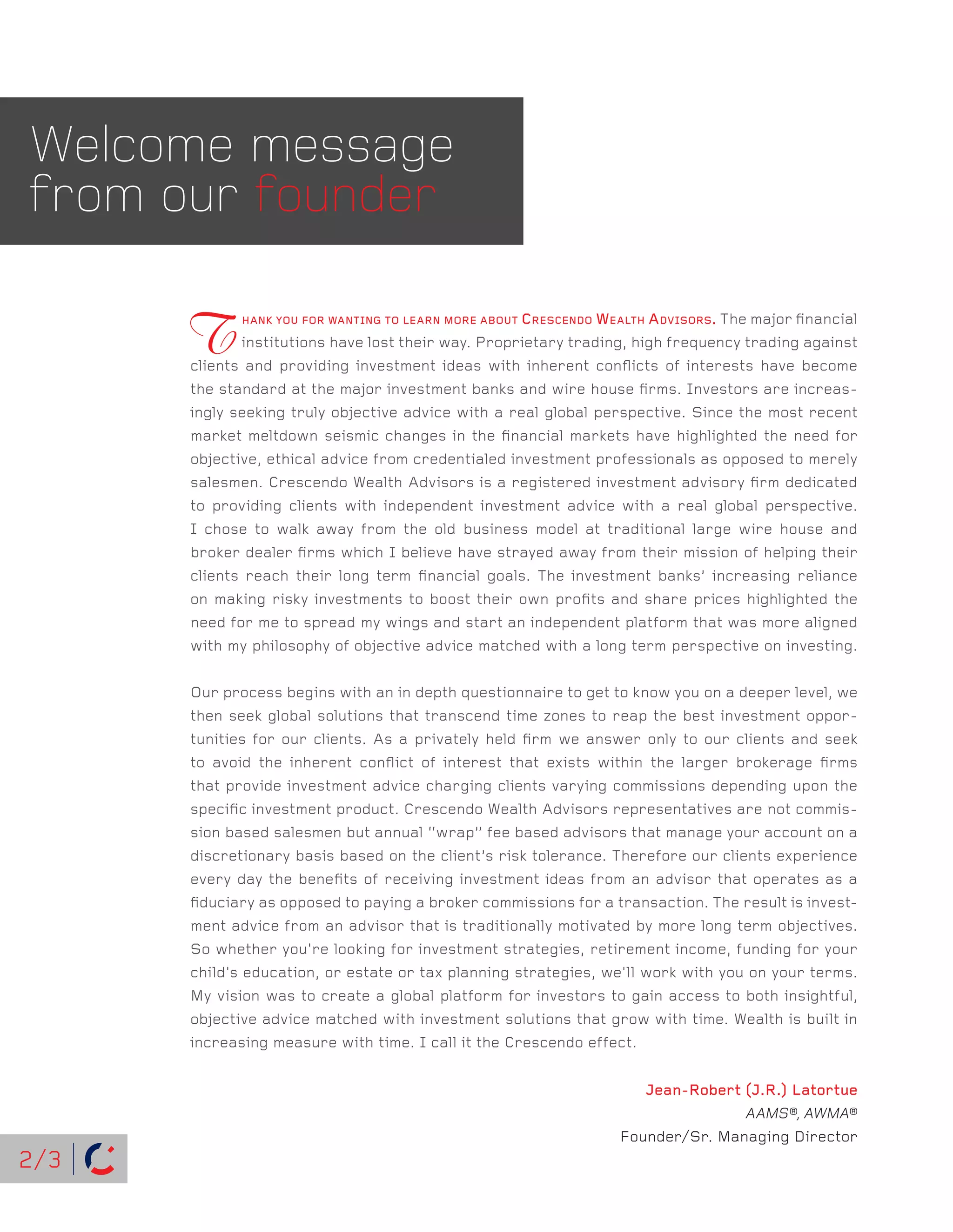 Crescendo Wealth Brochure | PDF