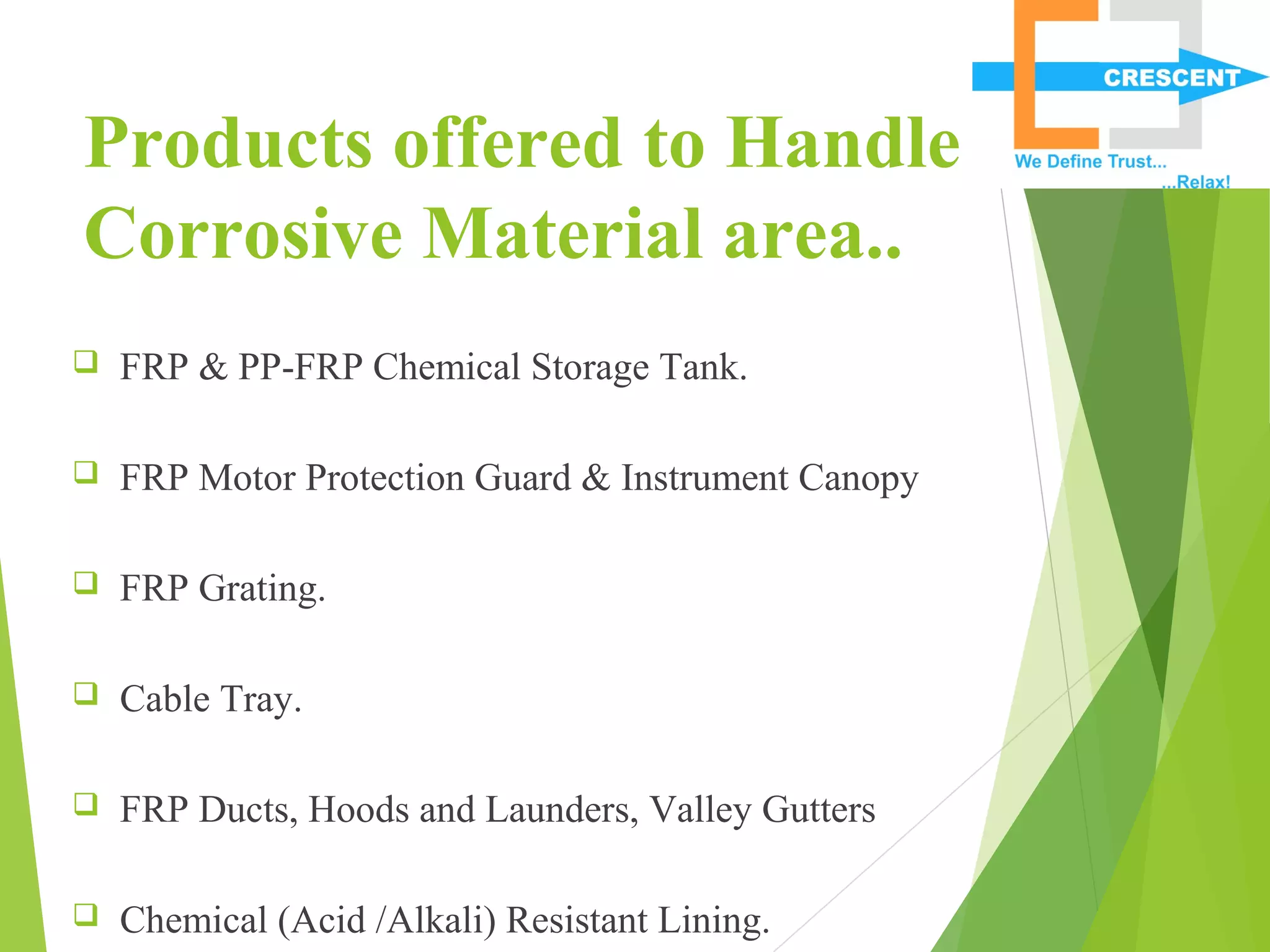 Crescent PPG/FRP lining services Bhopal | PPT