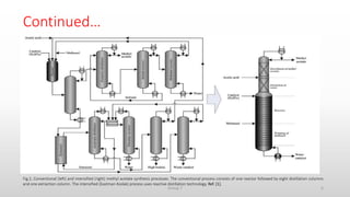 reactive distillation | PPTX | Chemistry | Science
