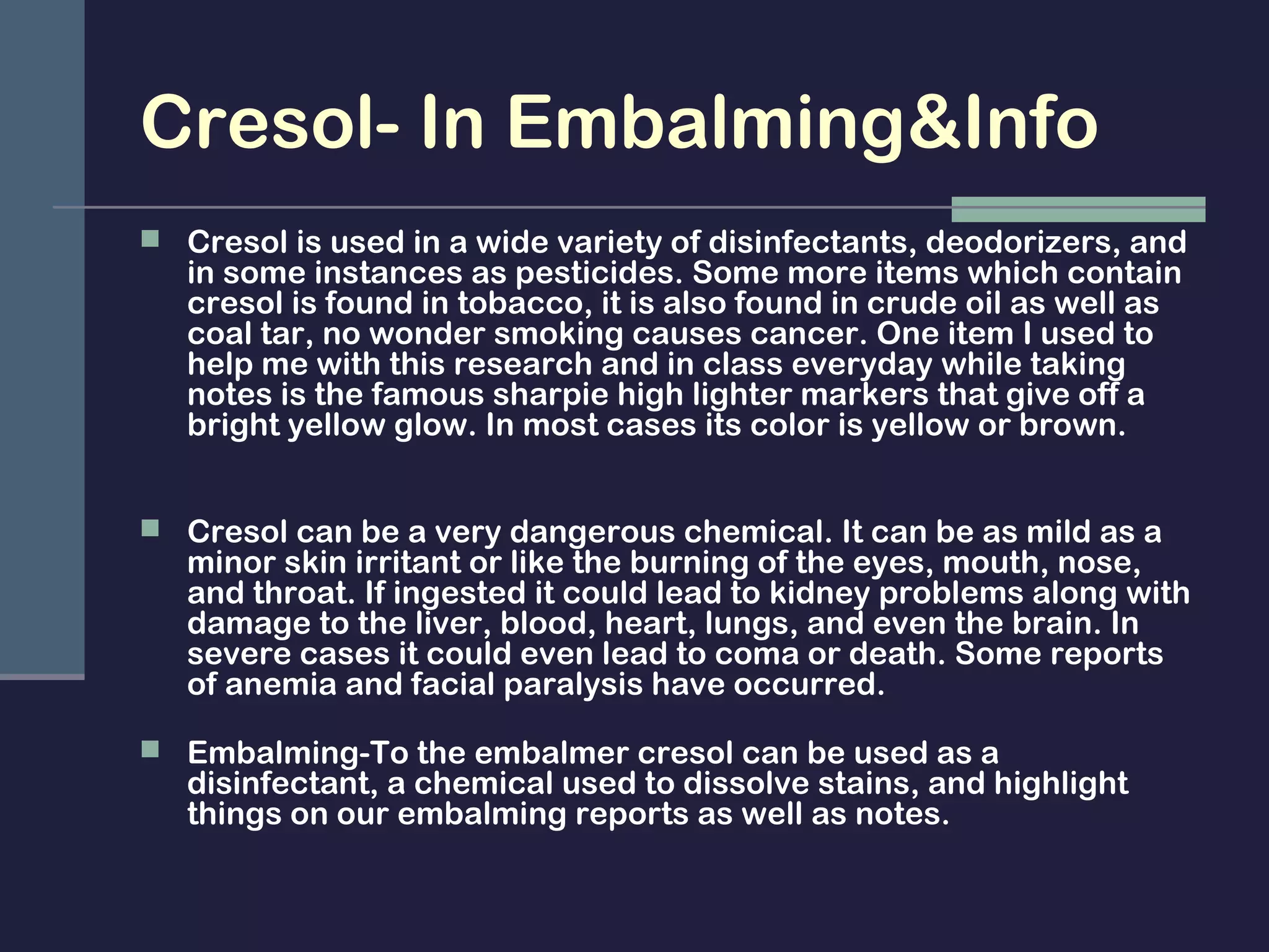 Cresol bunch | PPT