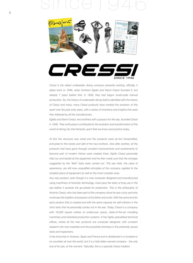 Cressi Scuba Diving Catalogue 2011 | PDF