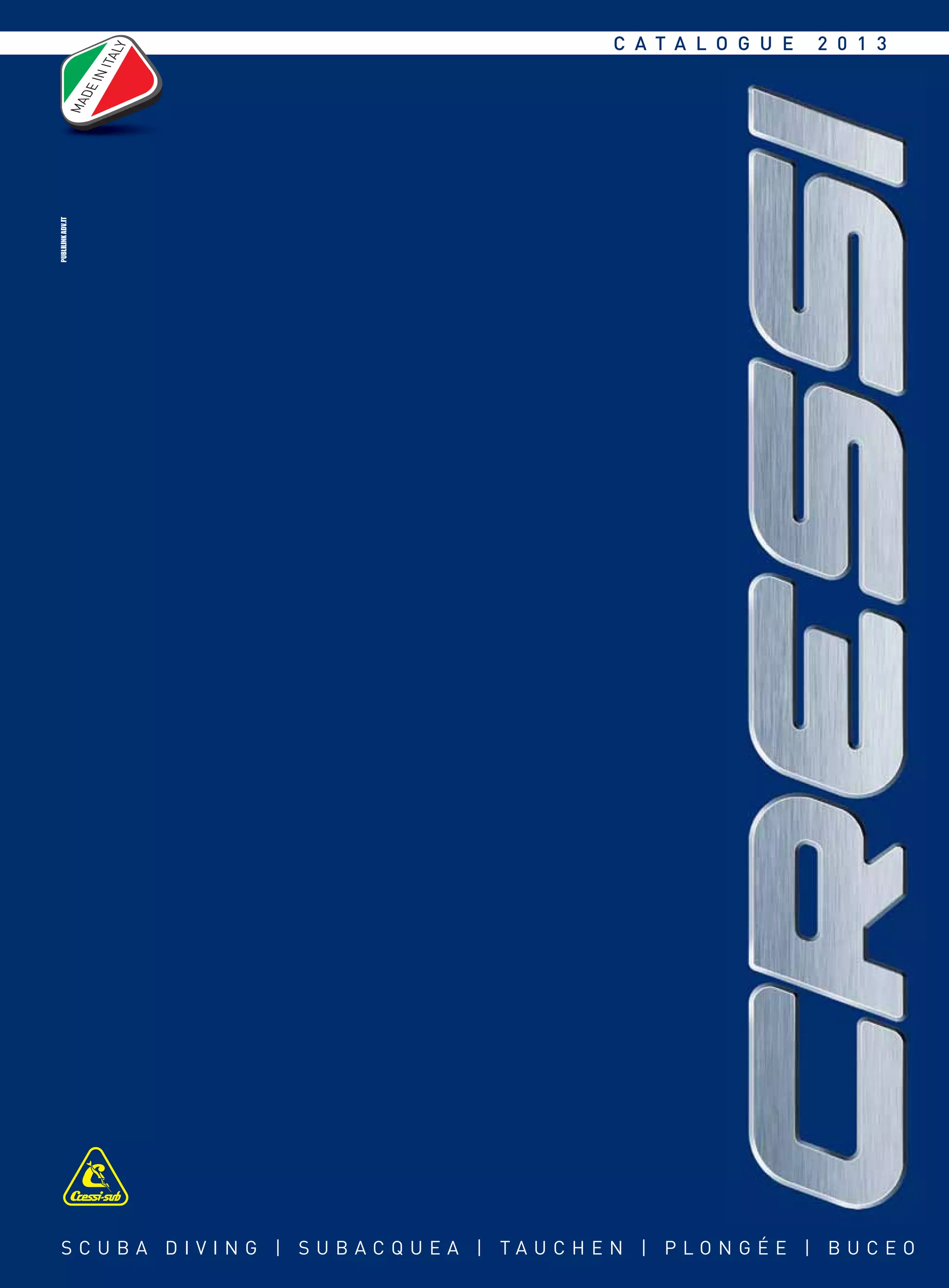 Cressi Scuba Diving Catalogue 2013 | PDF