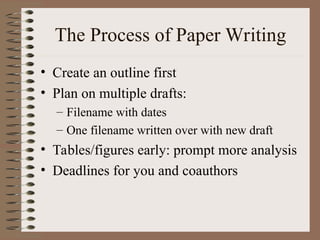 writing a scientific paper- basics for the students | PPT