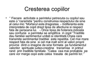 Cresterea Copiilor | PPT