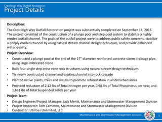 Crestleigh Way Outfall Restoration | PPT