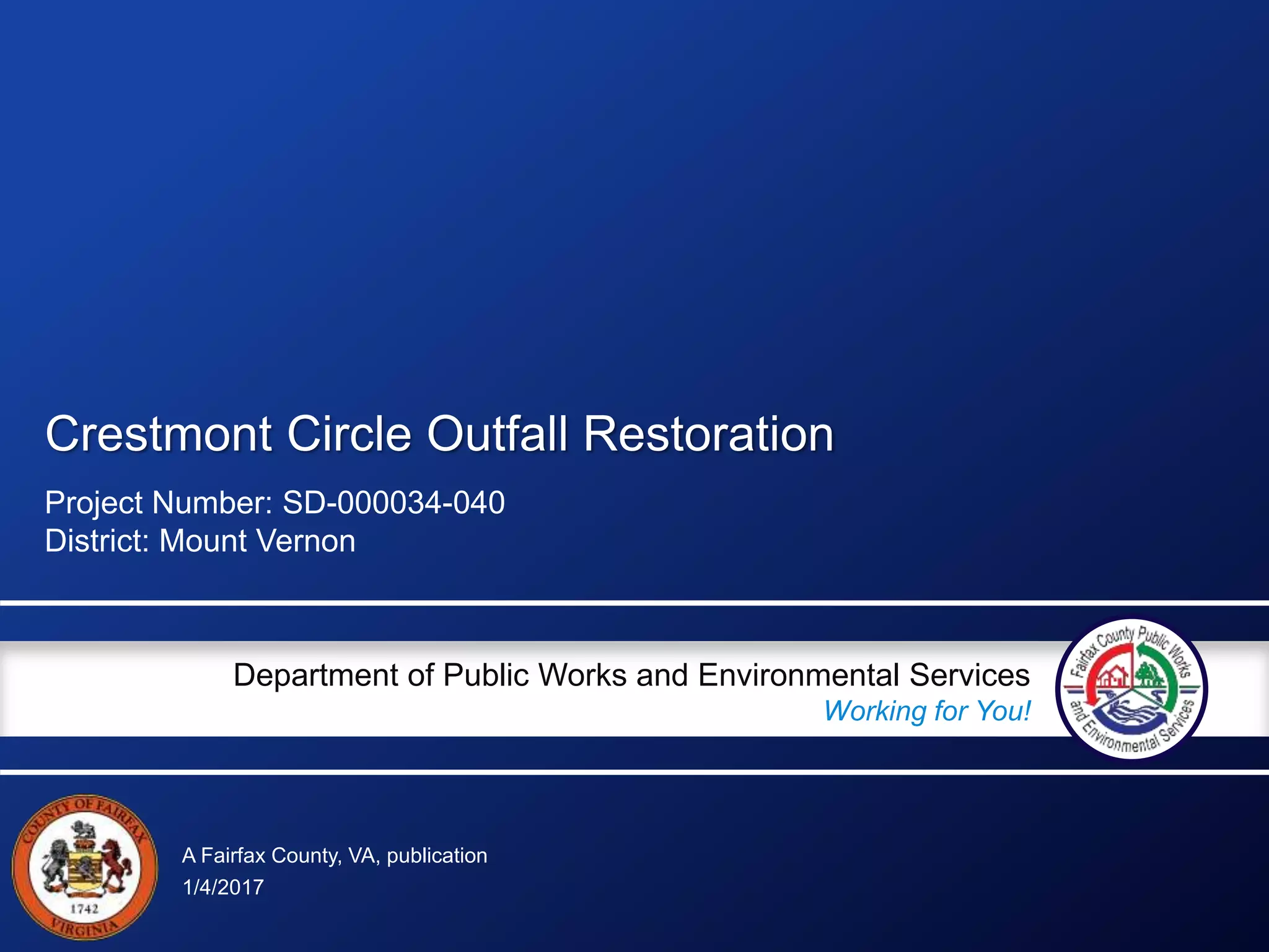 Crestmont circle outfall restoration | PPTX