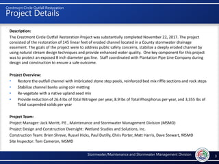 Crestmont circle outfall restoration | PPTX