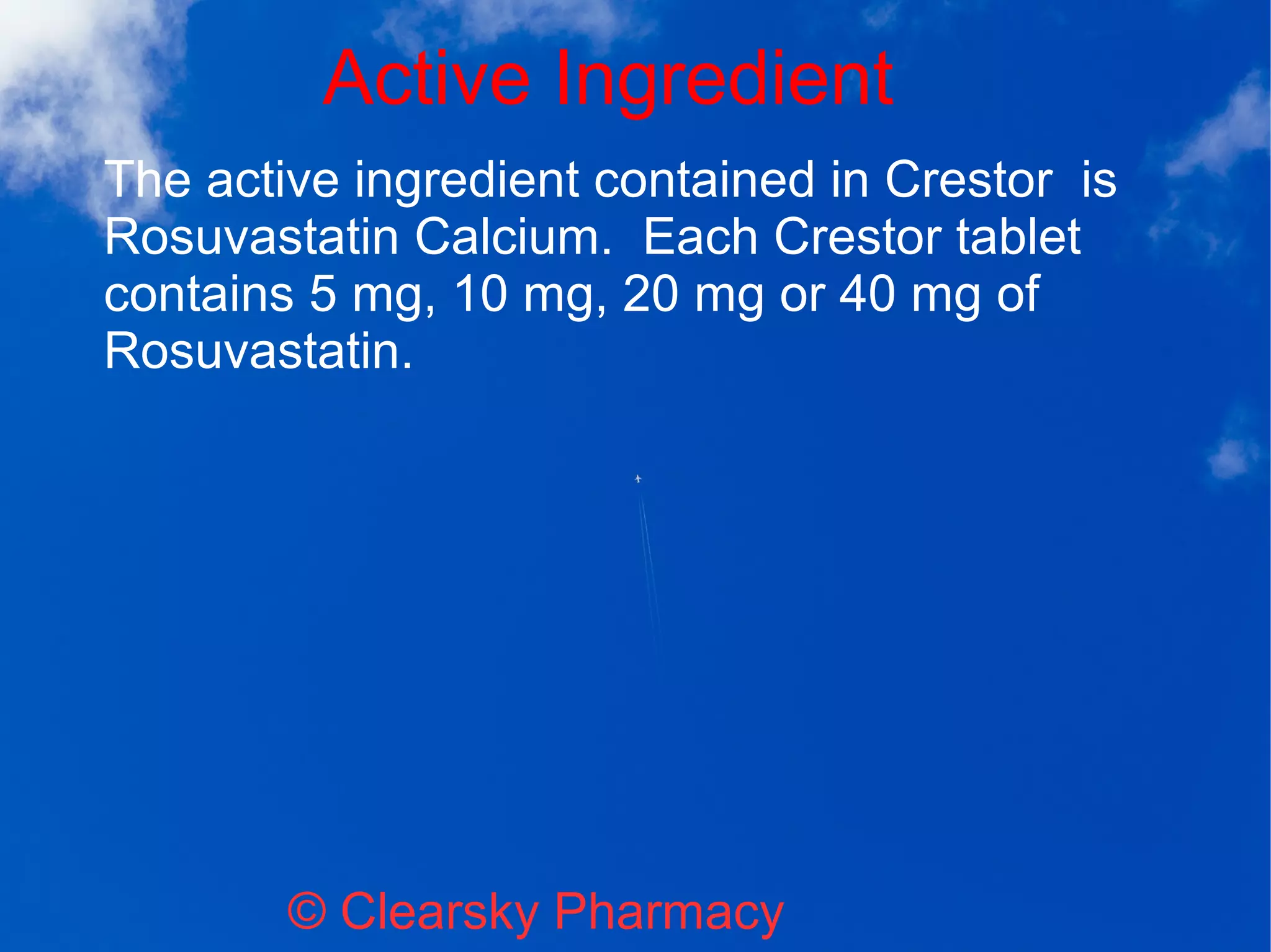 Crestor (Rosuvastatin Tablets) | ODP