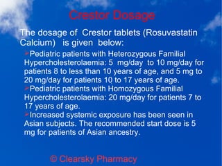 Crestor (Rosuvastatin Tablets) | ODP